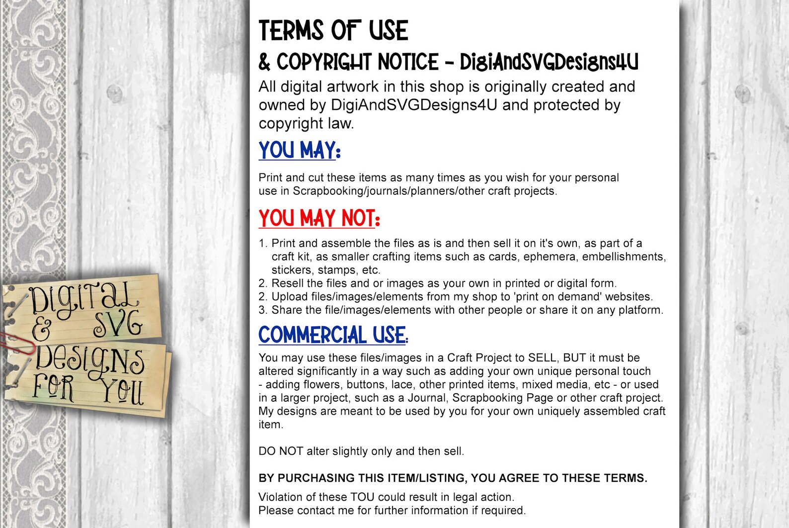 Romantic Blues, Shabby Chic, Ephemera, Embellishment, Words, Tags ...