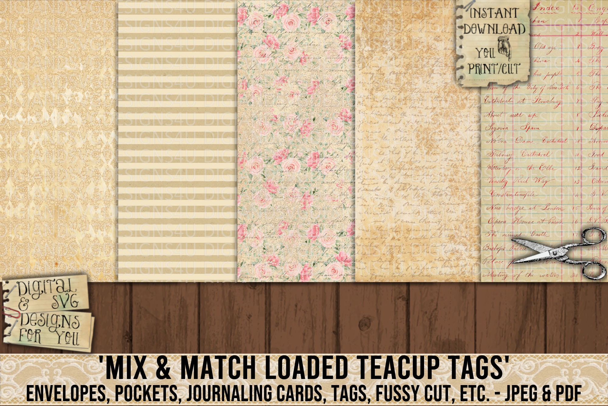 Loaded Teacup Tag Loaded Pocket Tag Tea Coffee Tuck Spot - Etsy