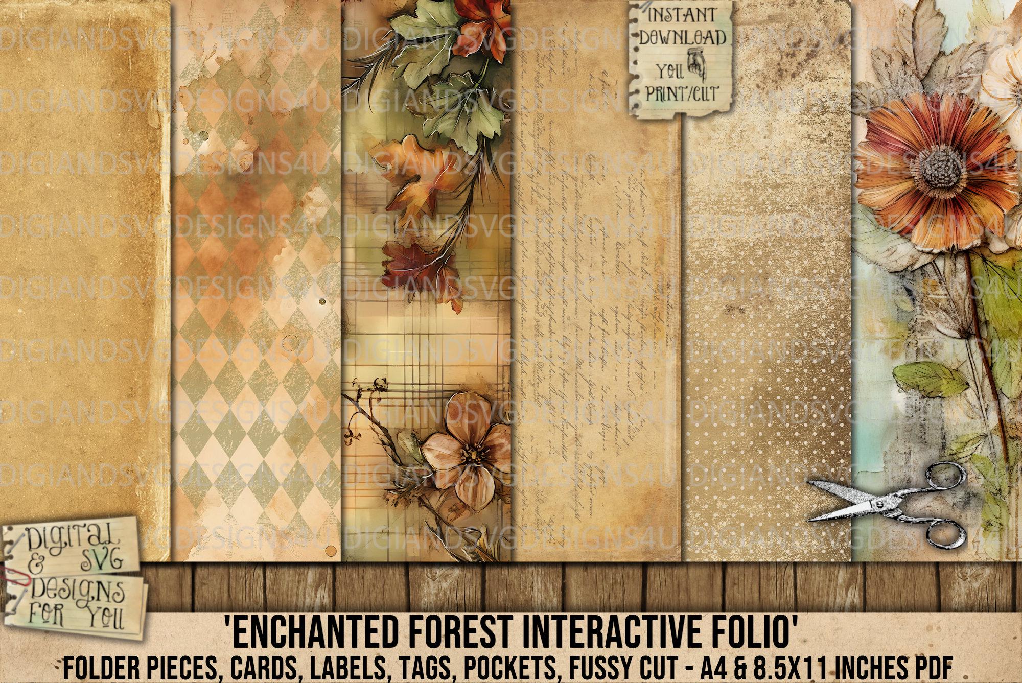 Enchanted Forest, Interactive Folder, Loaded Pockets, Fairies, Woodland ...