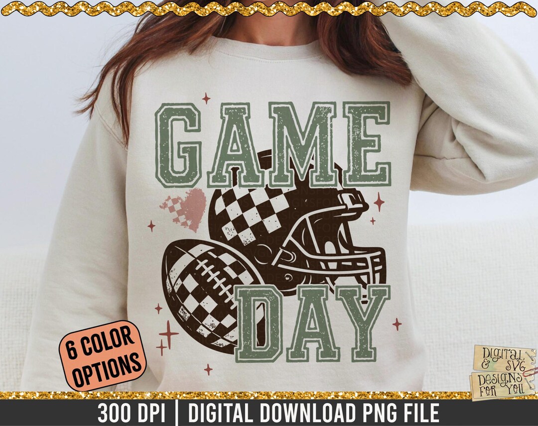 Checkered Football Png, Game Day Png, Football Game Day, Trendy ...