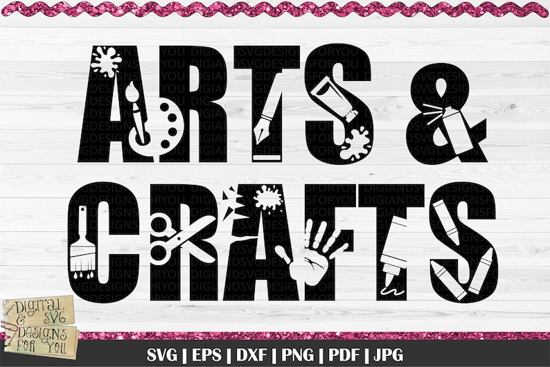 Arts and Crafts SVG Silhouette Svg Arts & Crafts Arts Svg - Etsy