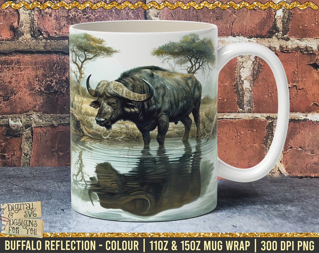 Buffalo Color Reflection Mug Wrap, Big Five, 11oz & 15oz Mug Design ...