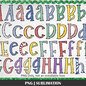 Doodle Letters Png, Doodle Alphabet, Colored Doodle Letters PNG, Doodle ...