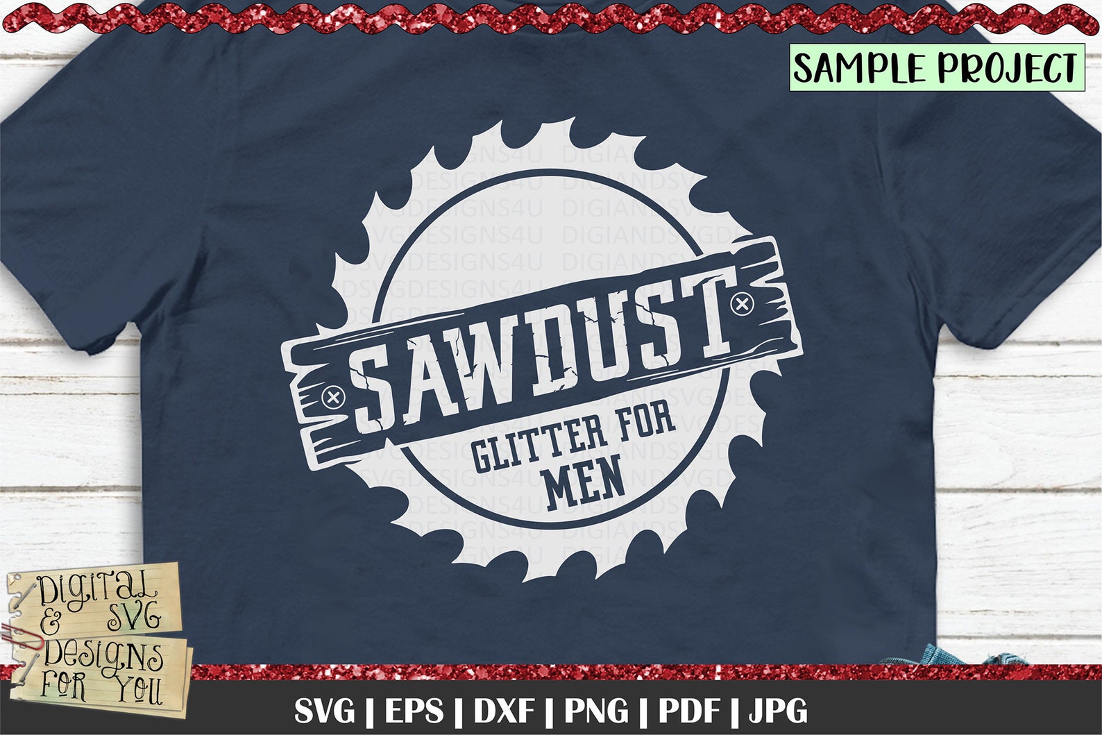 Sawdust is Man Glitter Svg Instant Download Dad Svg Handyman - Etsy