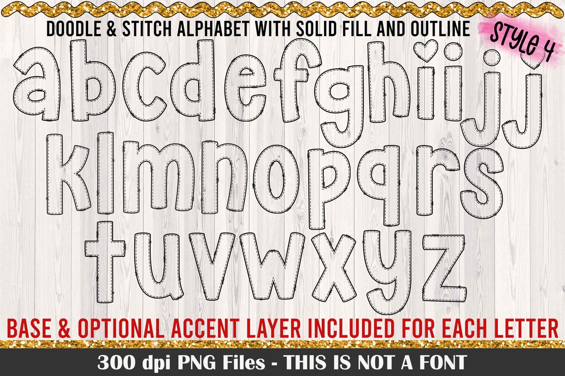 Doodle Letters PNG, Style 4, Transparent Doodle Letters, Blank Doodle ...