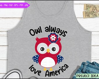 Red White Blue Owl - Etsy