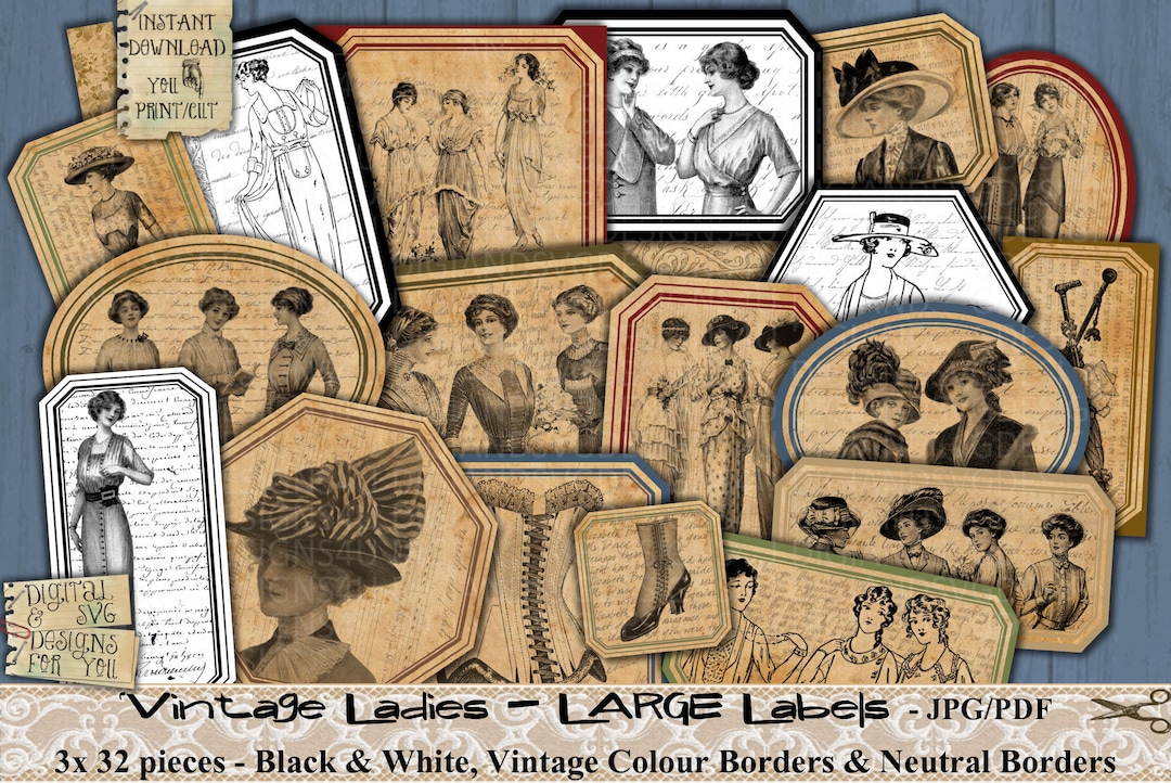 Vintage Ladies, Fashion, 1920s, Edwardian, Text, Music, Vintage, Large ...