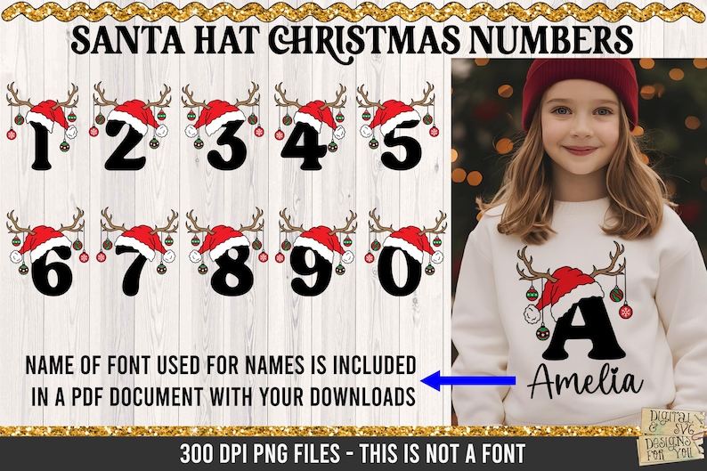 Christmas Alphabet SVG Bundle, Santa Hat Christmas Letters, Christmas ...