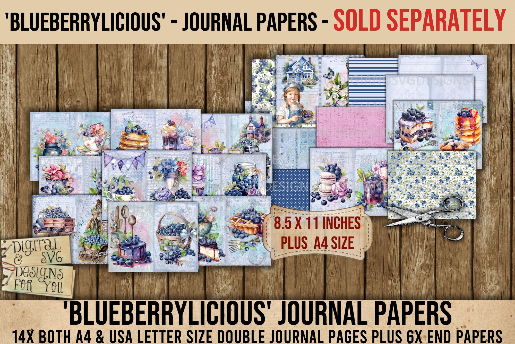 Blueberry-licious, Loaded Mason Jar, File Folder, Blueberries, Tags ...