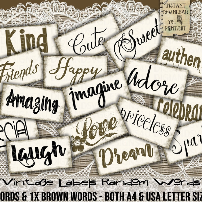 Scrapbook Words - Etsy