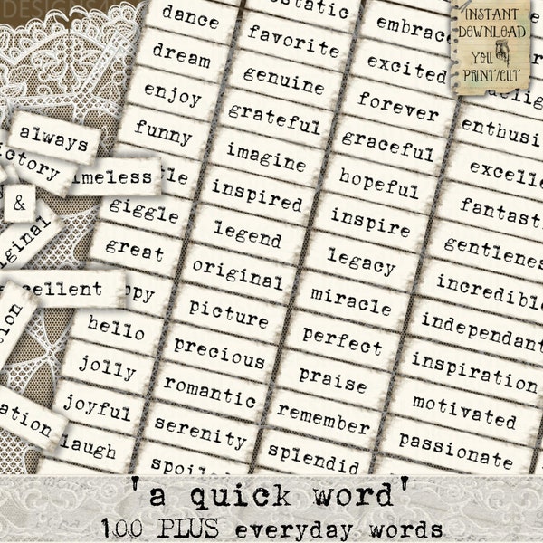 Scrapbook Words - Etsy