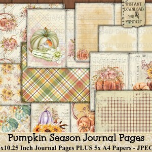Pumpkin Season, Autumn, Fall, Junk Journal, Harvest, Thanksgiving ...