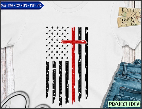 USA Flag With Cross Svg Cut File Flag Design Cross Svg - Etsy