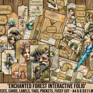 Enchanted Forest, Interactive Folder, Loaded Pockets, Fairies, Woodland ...