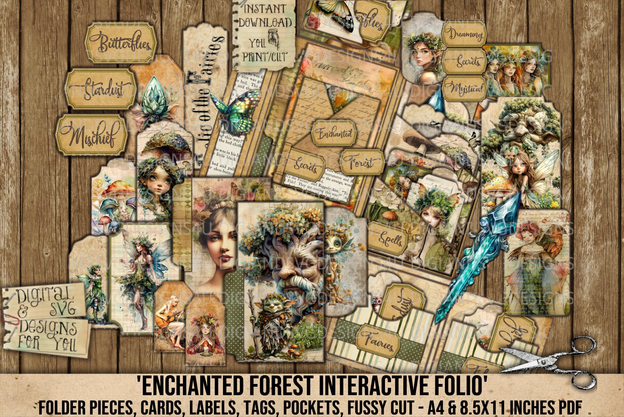 Enchanted Forest, Interactive Folder, Loaded Pockets, Fairies, Woodland ...