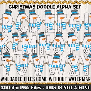 Christmas Doodle Letters, Christmas Alphabet, Doodle Letters, Alpha ...