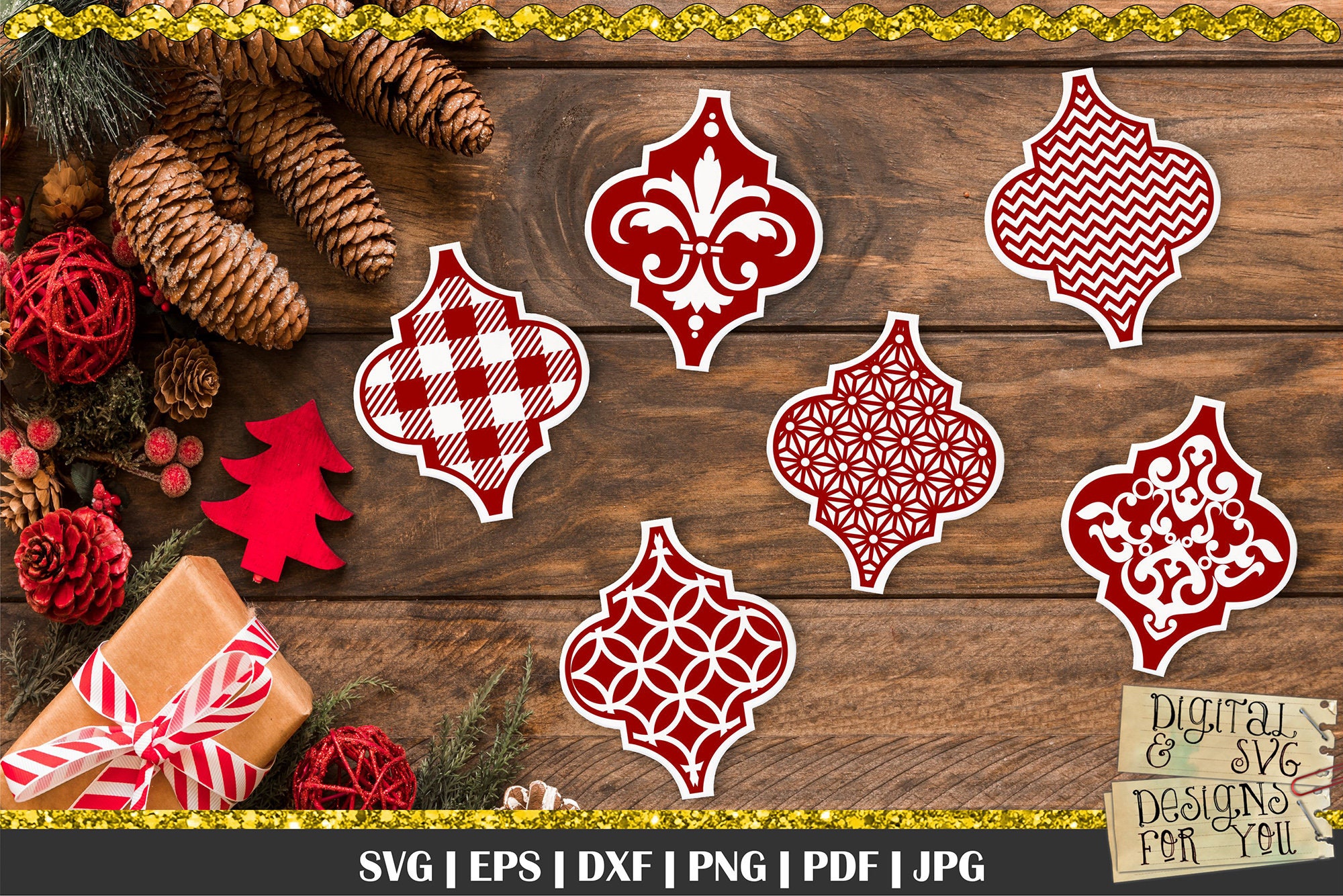 Arabesque Tile Ornament Pattern Bundle SVG Arabesque - Etsy