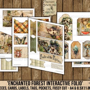 Enchanted Forest, Interactive Folder, Loaded Pockets, Fairies, Woodland ...
