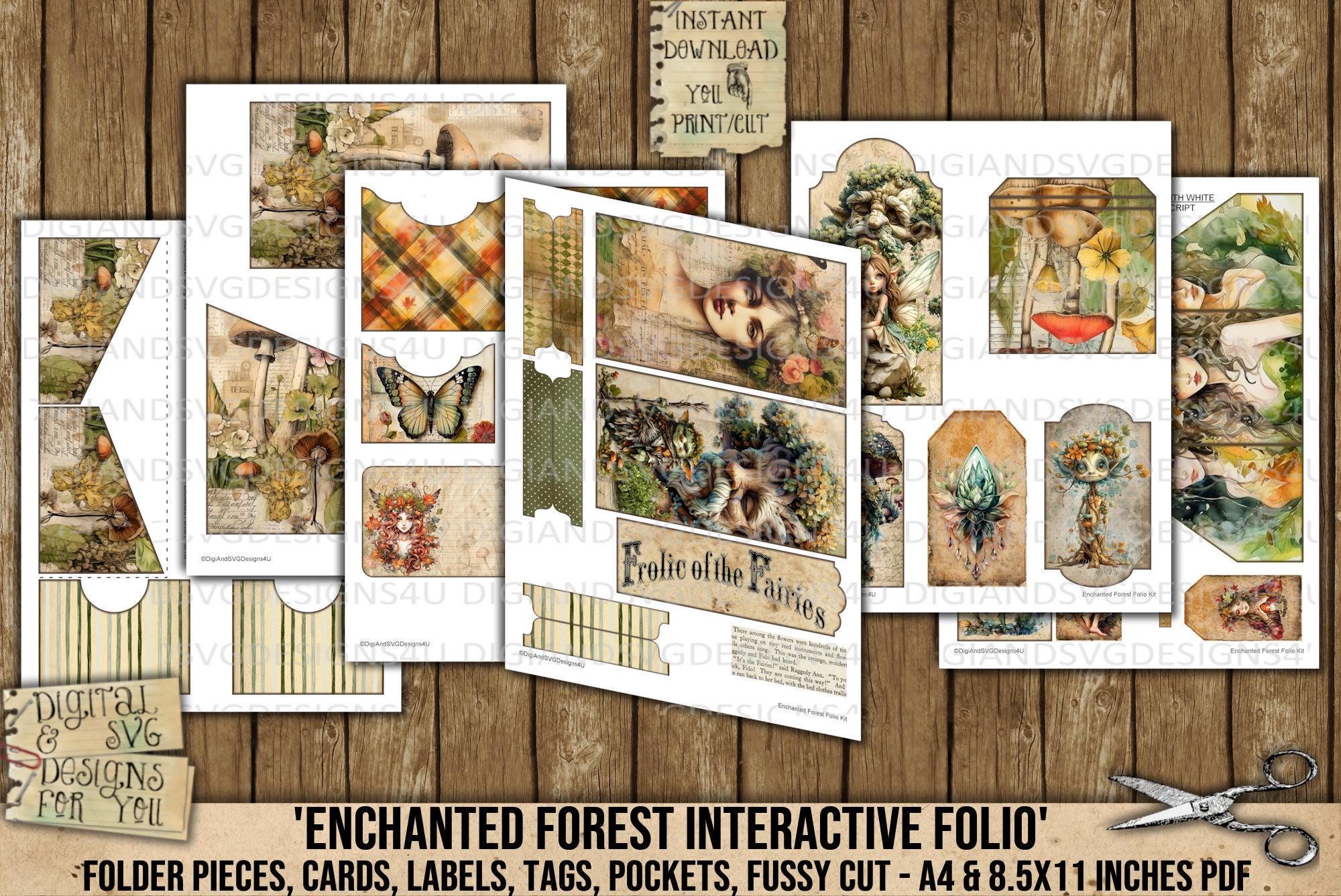 Enchanted Forest, Interactive Folder, Loaded Pockets, Fairies, Woodland ...