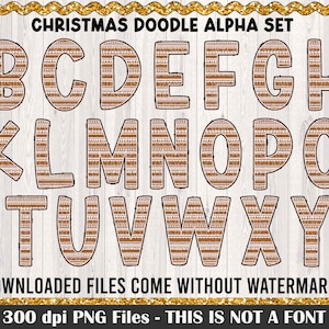 Christmas Doodle Letters, Christmas Alphabet, Doodle Letters, Alpha ...