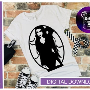 Gothic Woman SVG, PNG, DXF File Goth Lady digital Download Cutting File ...