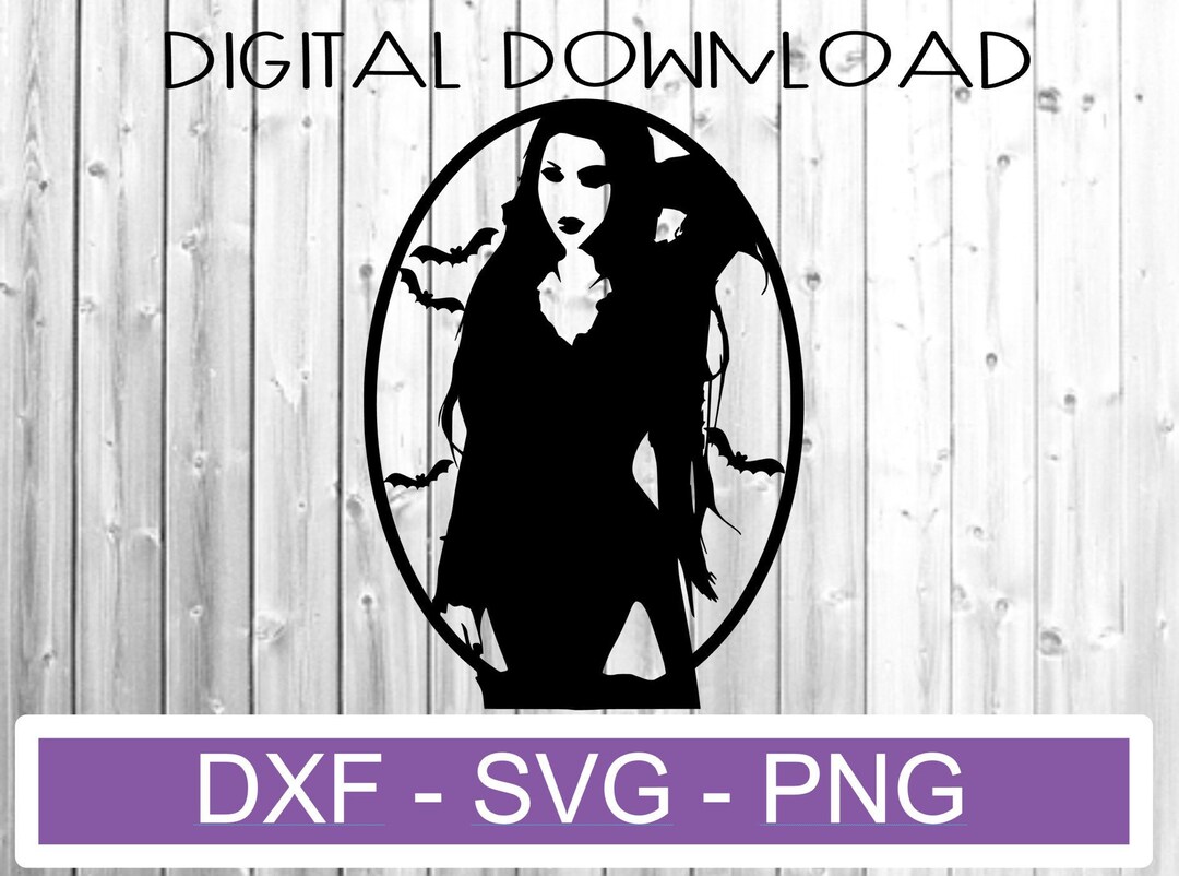Gothic Woman SVG, PNG, DXF File Goth Lady digital Download Cutting File ...