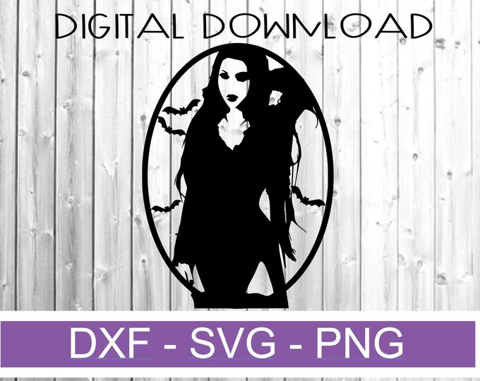 Gothic Woman SVG PNG DXF File Goth Lady digital - Etsy