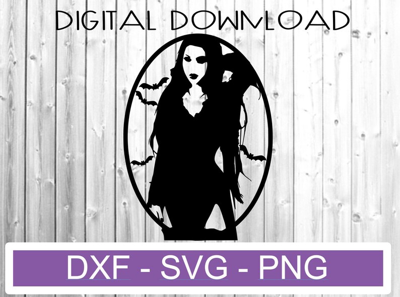 Gothic Woman SVG, PNG, DXF File Goth Lady digital Download Cutting File ...