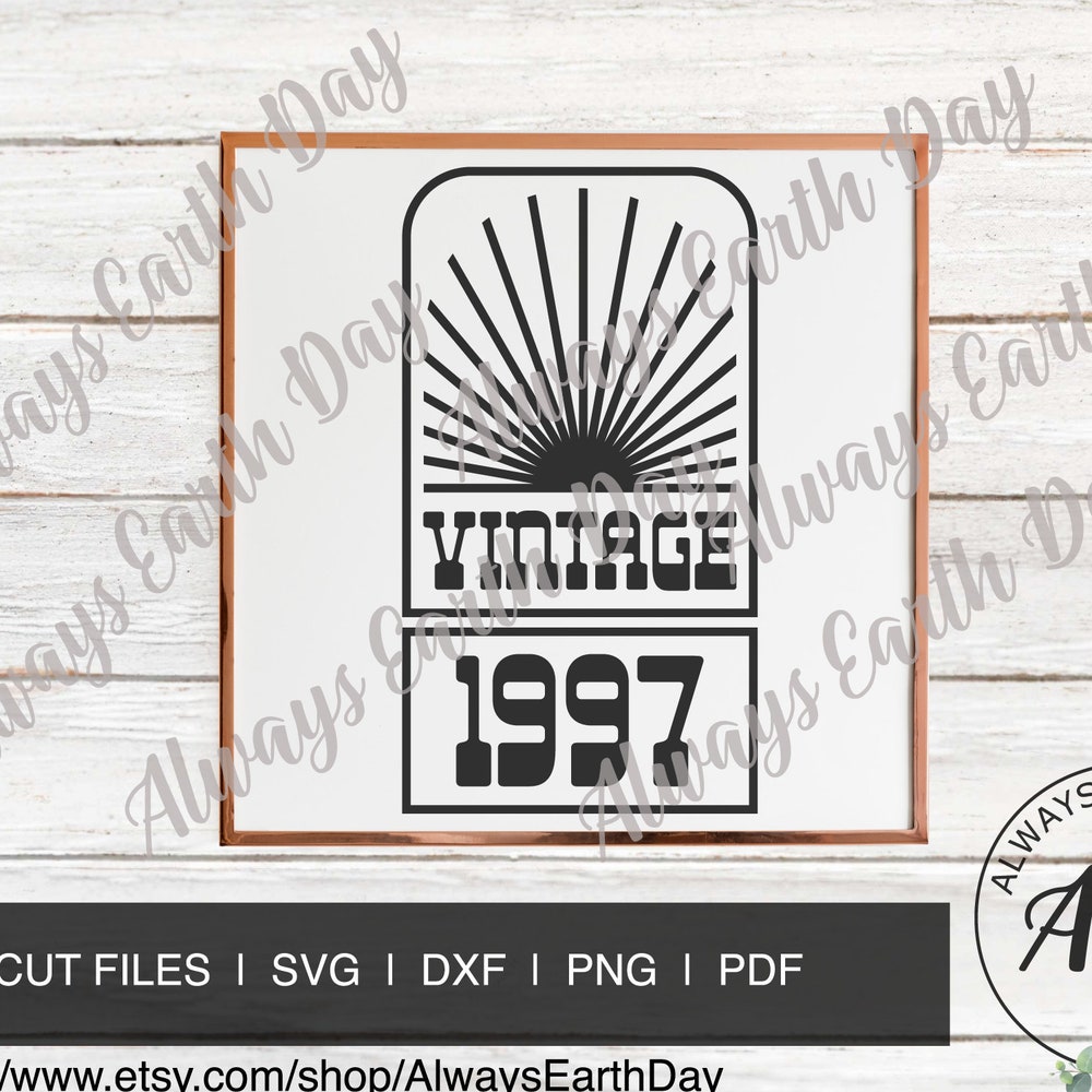 Vintage 1997 Svg, 1997 Birthday Svg, 1997 Birthday Shirt Svg, Happy ...