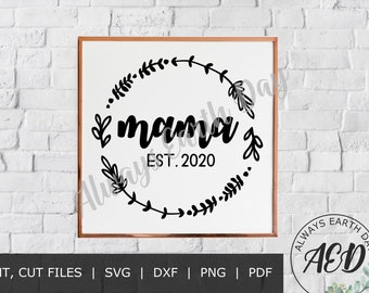 Mom Est 2020 Svg | Etsy