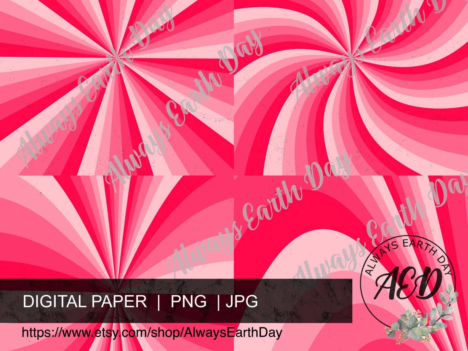 Retro Digital Paper Set of 8 Backgrounds Sunburst Digital - Etsy
