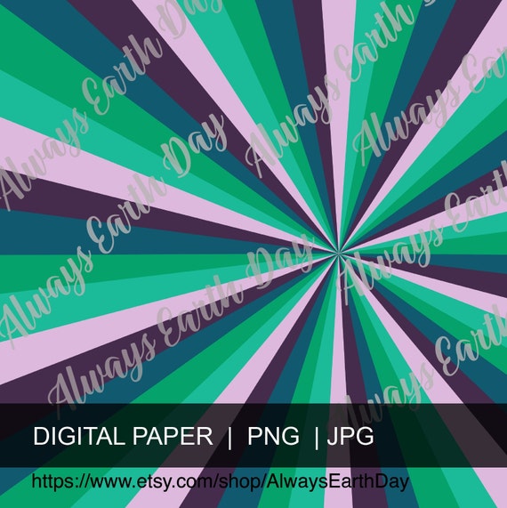 Retro Digital Paper Sunburst Digital Paper Sunburst | Etsy