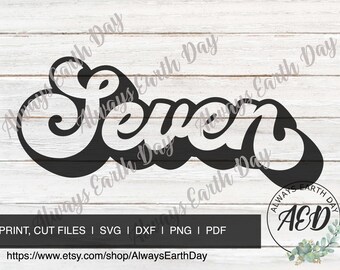 7th Birthday Svg | Etsy