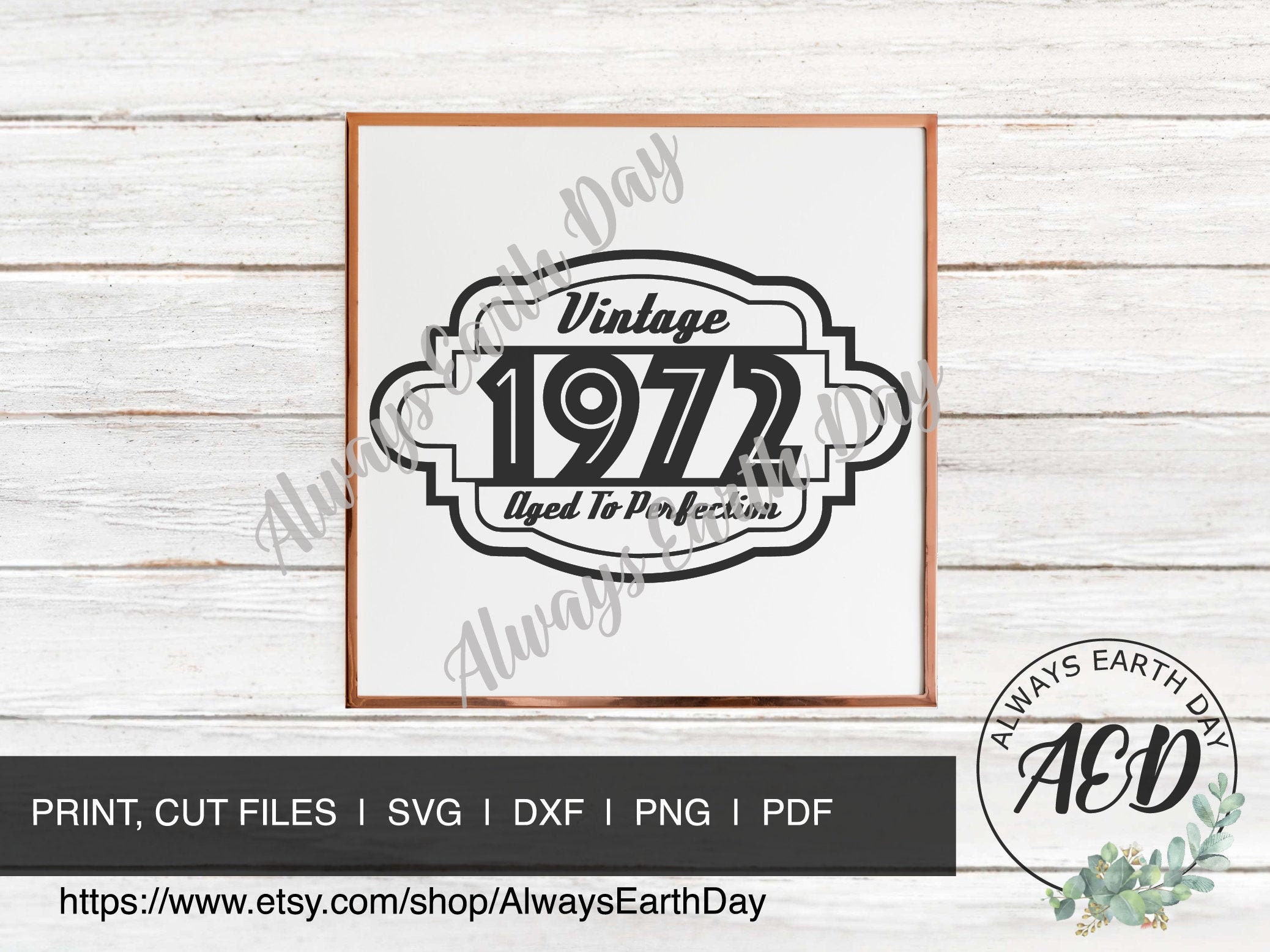 Vintage 1972 svg 1972 Birthday svg Vintage 1972 Birthday | Etsy