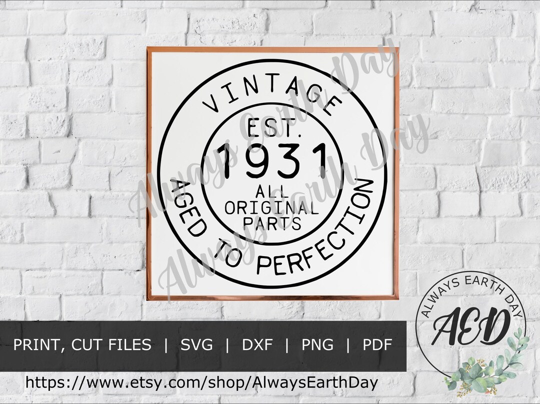 Vintage 1931 Svg, 90th Birthday Svg, 1931 Birthday Svg, 90 and Fabulous ...