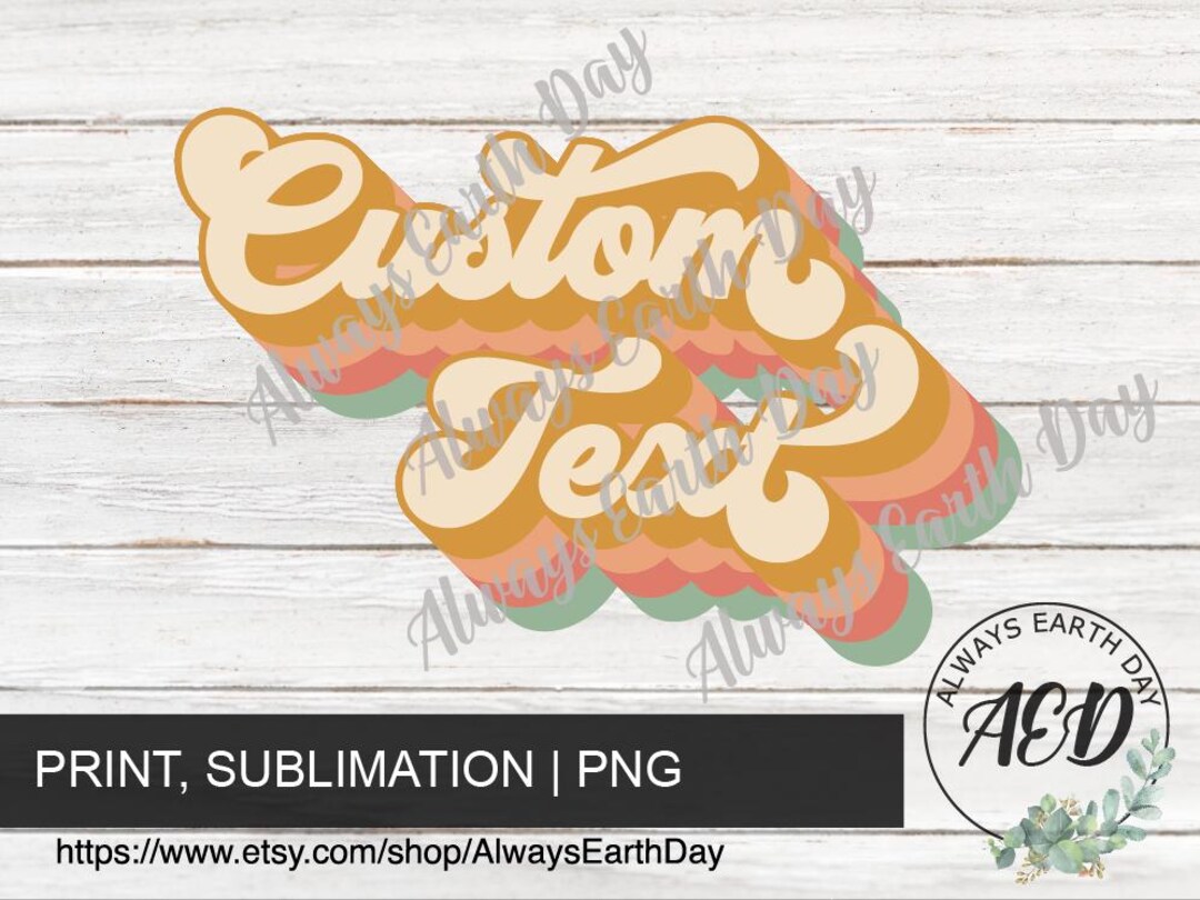 Custom Retro Text Png, Custom Text Png, Custom Name Png, Retro ...