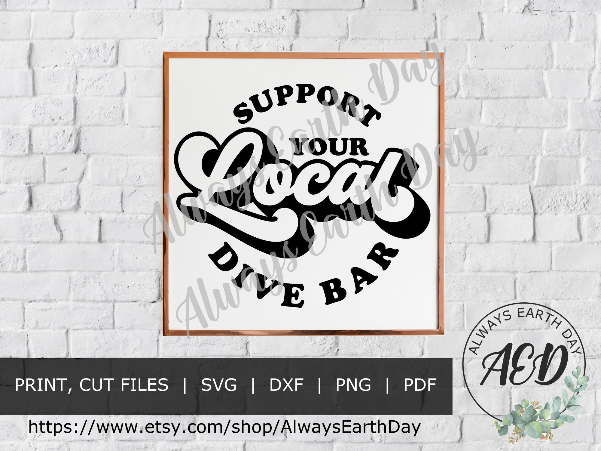 Support Your Local Dive Bar Svg Support Local Businesses Svg | Etsy