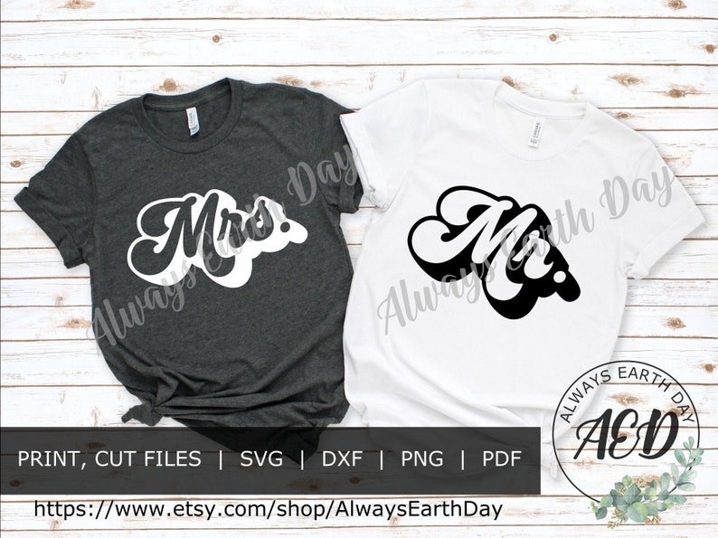 Mr and Mrs Svg Bundle, Mr Svg, Mrs Svg, Hubby Svg, Wifey Svg, Couple ...