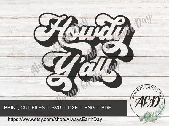 Howdy Yall Svg Howdy Svg Hello Svg Howdy Y'all Png | Etsy