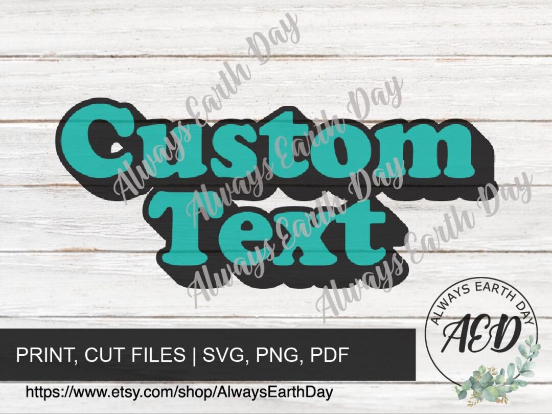 Custom Text Svg, Custom Retro Text Svg, Custom Name Svg, Retro ...