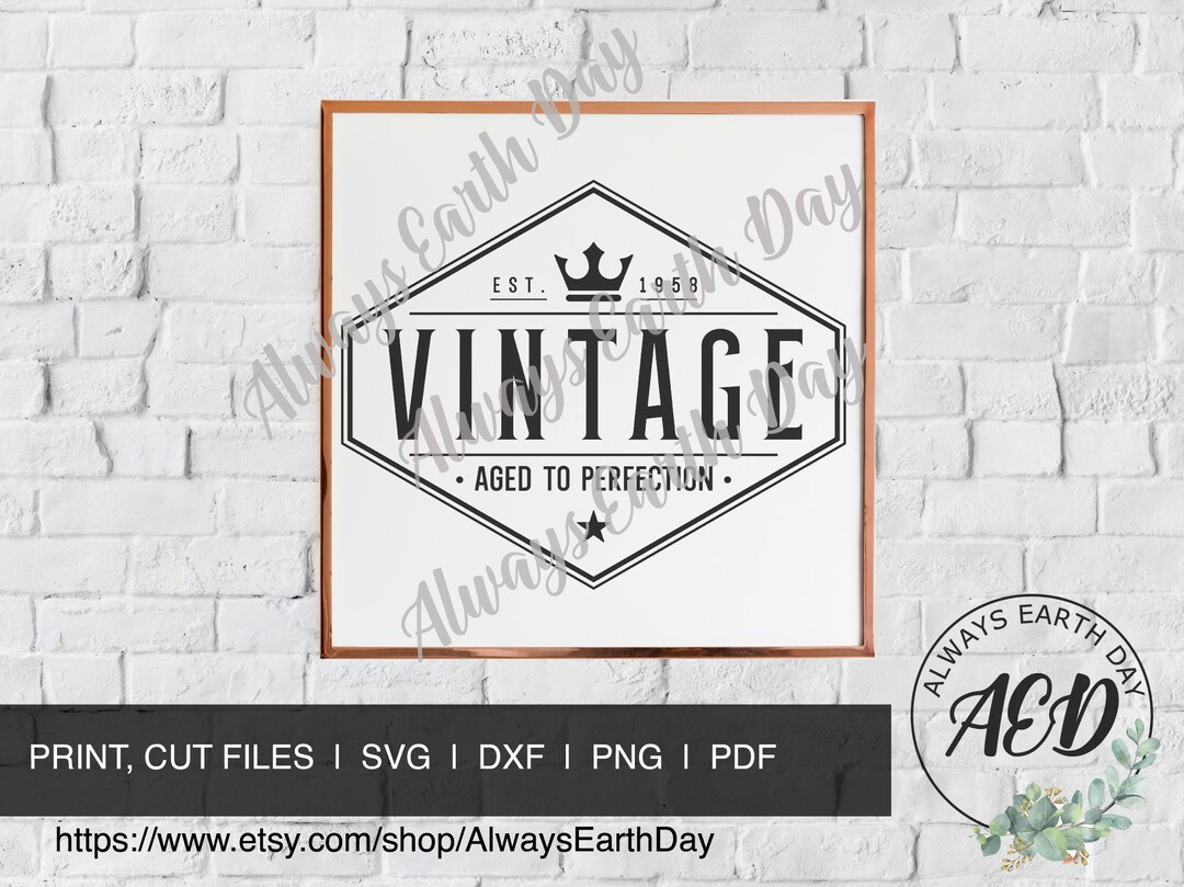 Vintage 1958 Svg, 1958 Birthday Shirt Svg, Vintage 1958 Png, Vintage ...