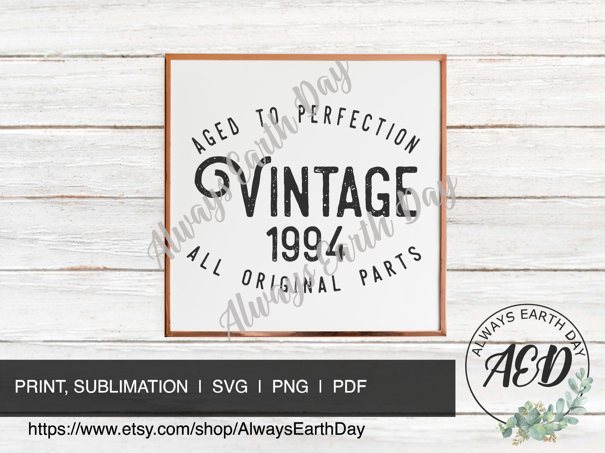 Vintage 1994 Svg, 1994 Birthday Svg, Aged to Perfection, All Original ...