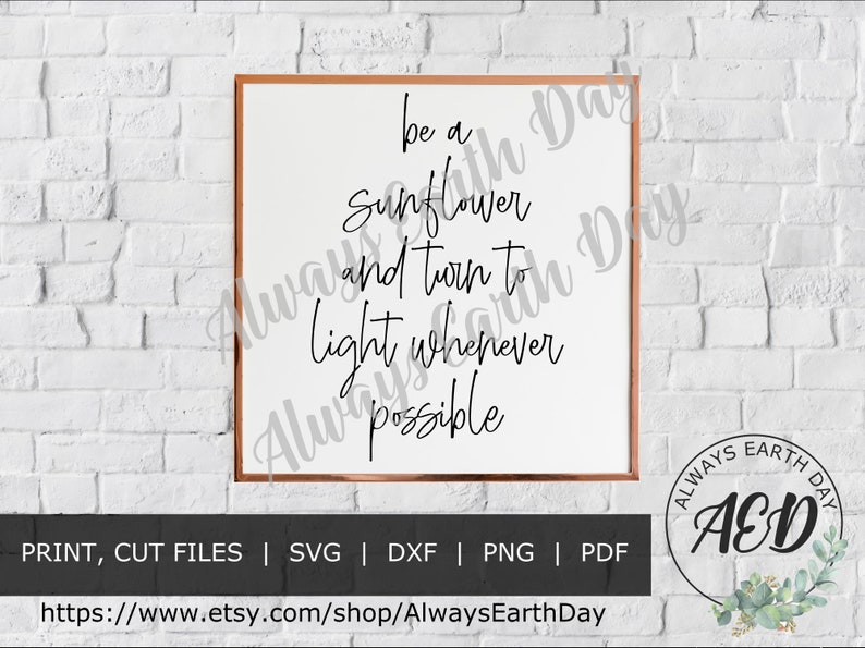 Be a Sunflower Svg Sunflower Quotes Svg Inspirational Svg - Etsy