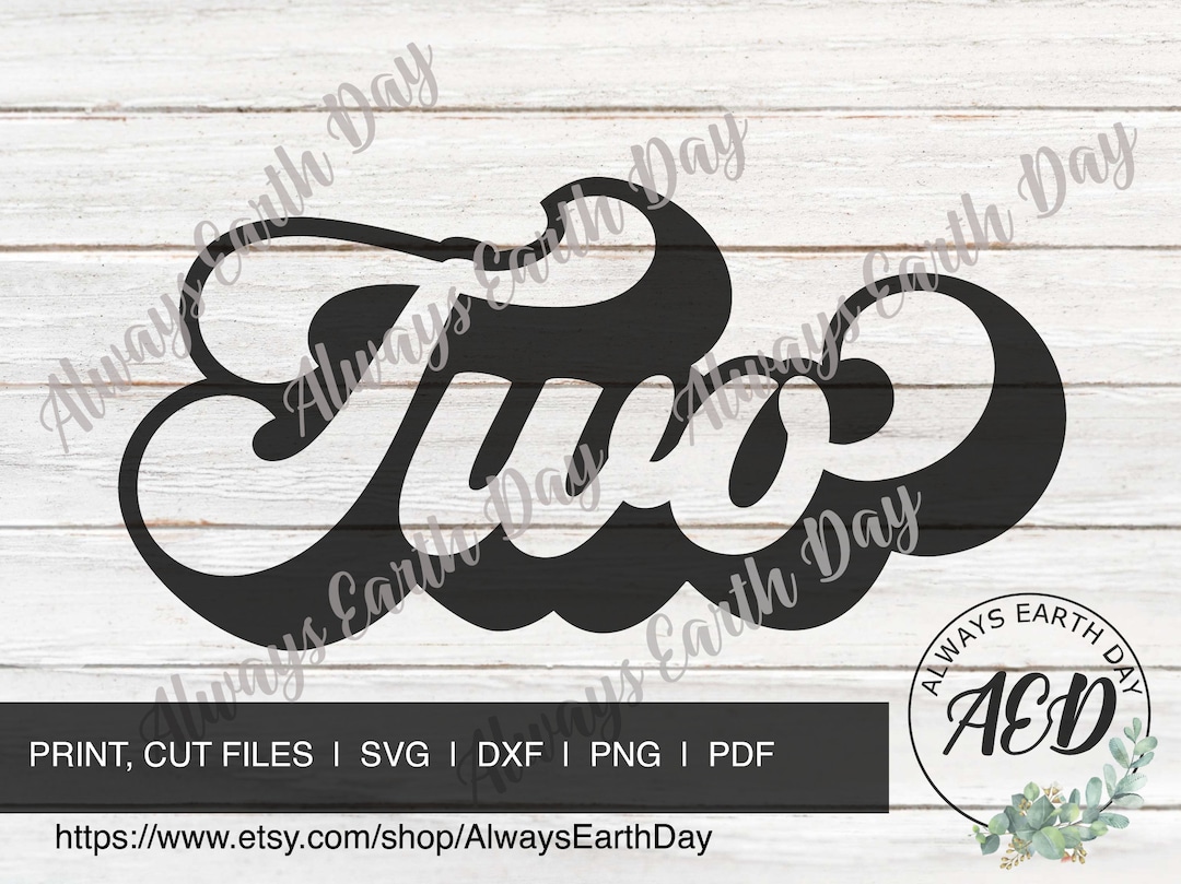 Two Svg, 2nd Birthday Svg, Turning 2 Svg, Two Sublimation, Birthday ...