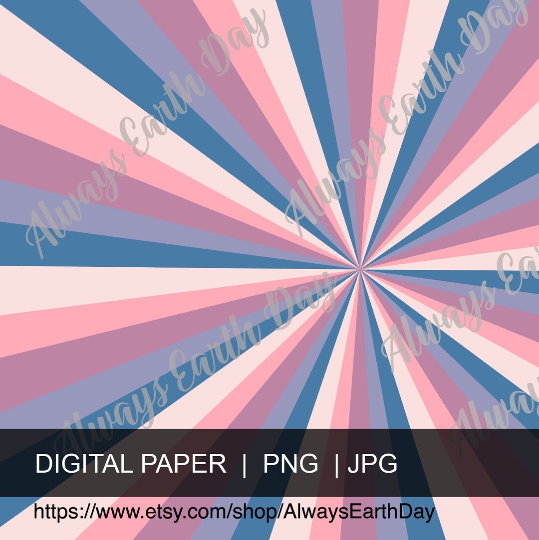 Retro Digital Paper, Sunburst Digital Paper, Retro Background, Retro ...
