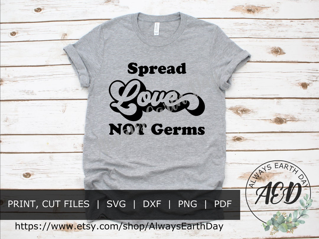 Spread Love Not Germs Svg, Wash Your Hands Svg, Bathroom Decor ...