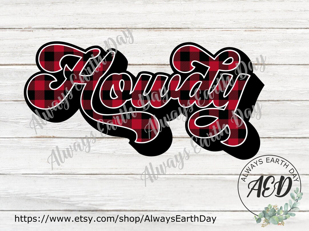 Howdy Png, Howdy Red Buffalo Png, Hello Svg, Hello Sign, Farmhouse Svg ...