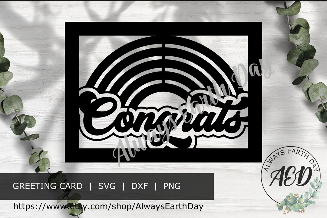 Congratulations Card Svg Cut File, Congratulations Svg, Congrats Card ...