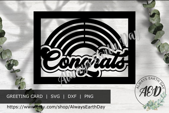 Congratulations Card Svg Cut File Congratulations Svg | Etsy Singapore