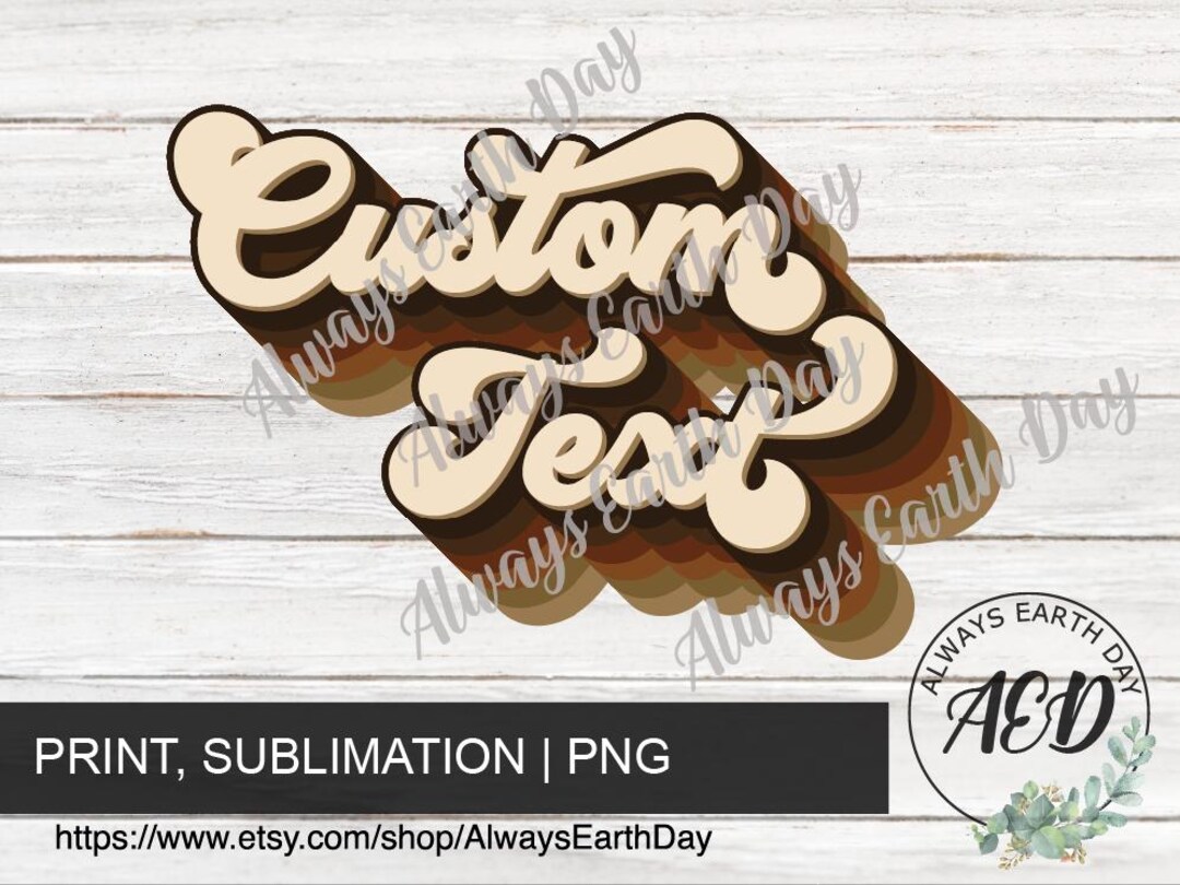 Custom Retro Text Png, Custom Text Png, Custom Name Png, Retro ...